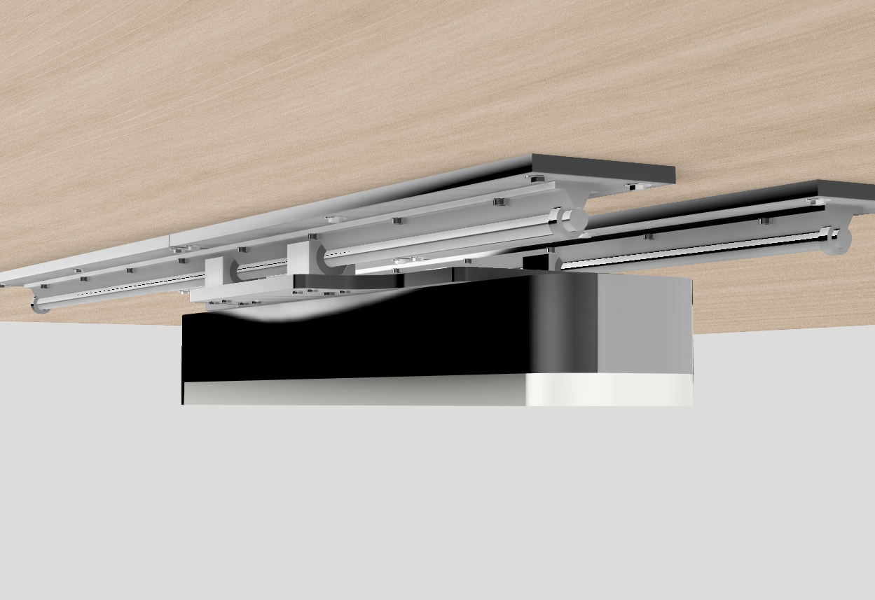 Sliding Track Mount for Overhead Golf Launch Monitors